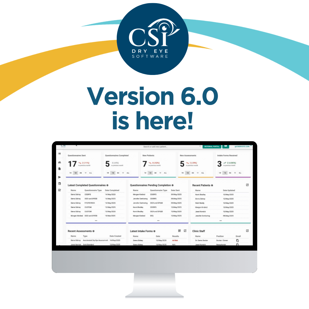 CSI Dry Eye AI-powered research-driven platform manages and assesses dry eye disease releases it ...