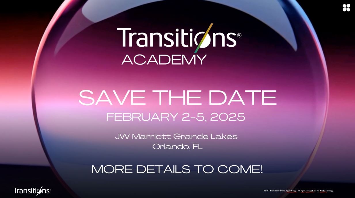 Transitions Announces Dates for Transitions® Academy 2025 - Optical ...